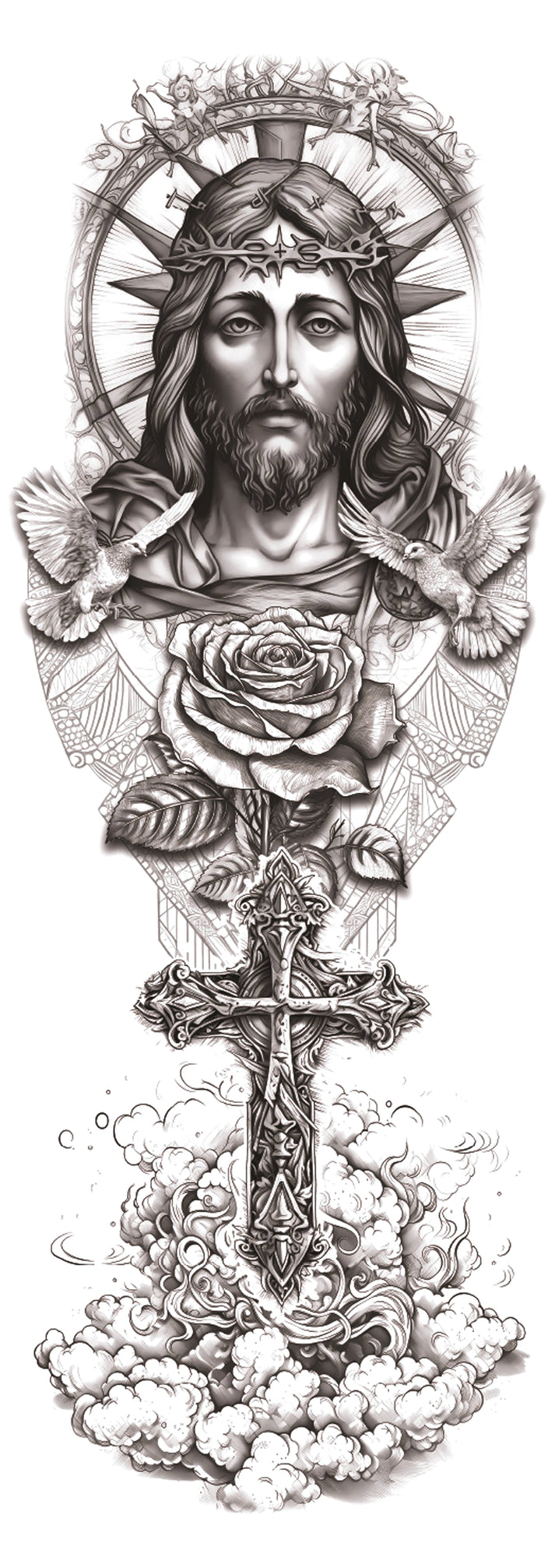 Jesus Christ Neo-Traditional Religious Art – Just Tattoos